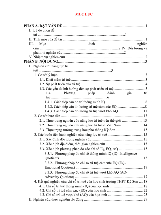 SKKN Nghiên cứu năng lực trí tuệ và một số biện pháp nâng cao năng lực ...